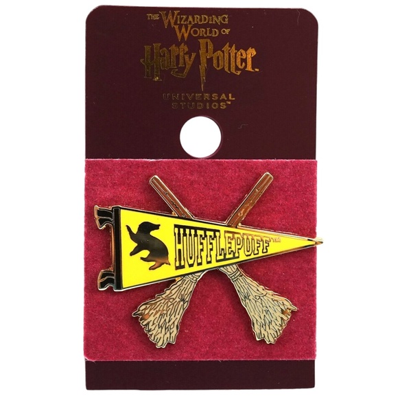 Universal | Other | Universal Studios Harry Potter Hufflepuff Quidditch Pennant Pin | Poshmark